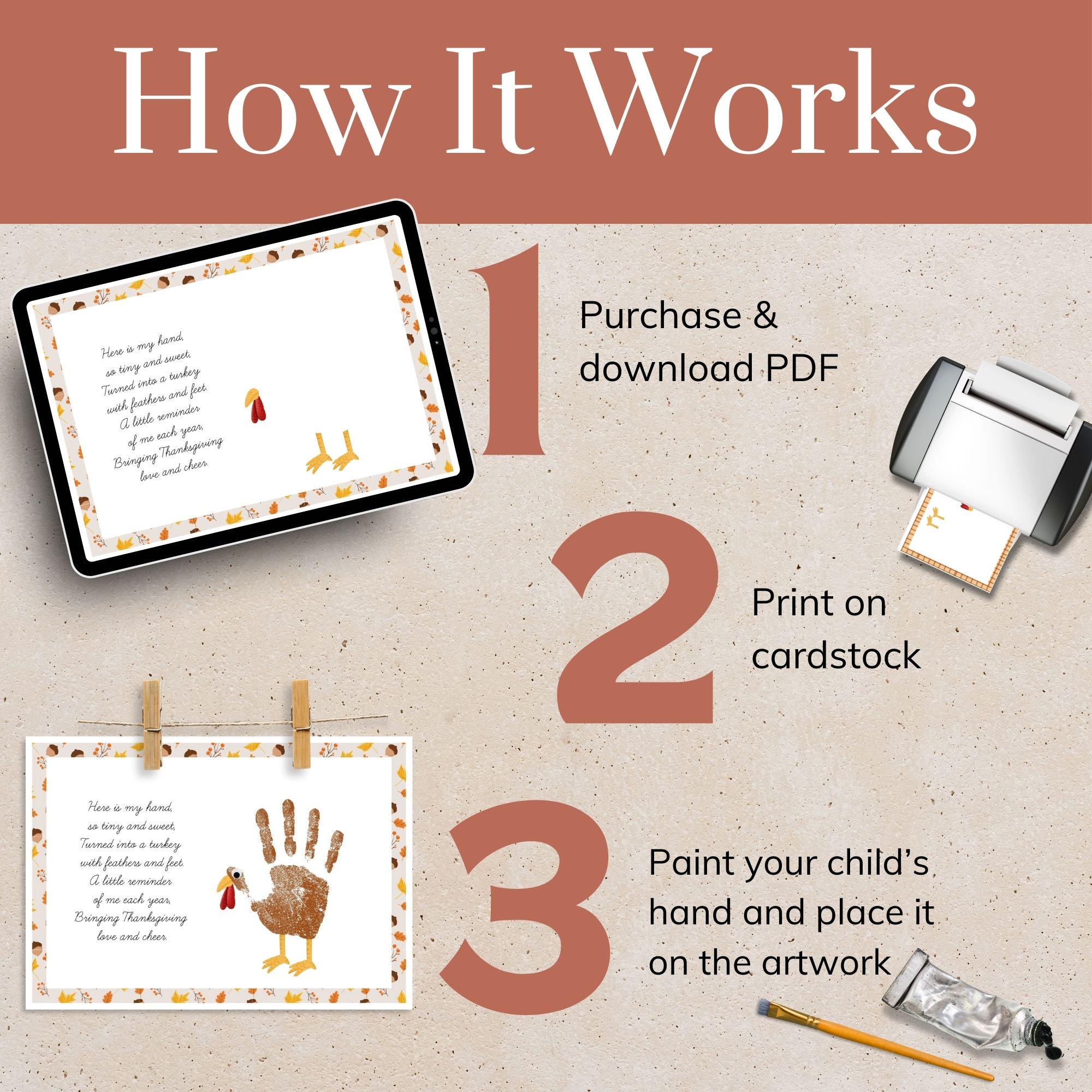 Thanksgiving Handprint Craft for Kids Template, Turkey Handprint ...