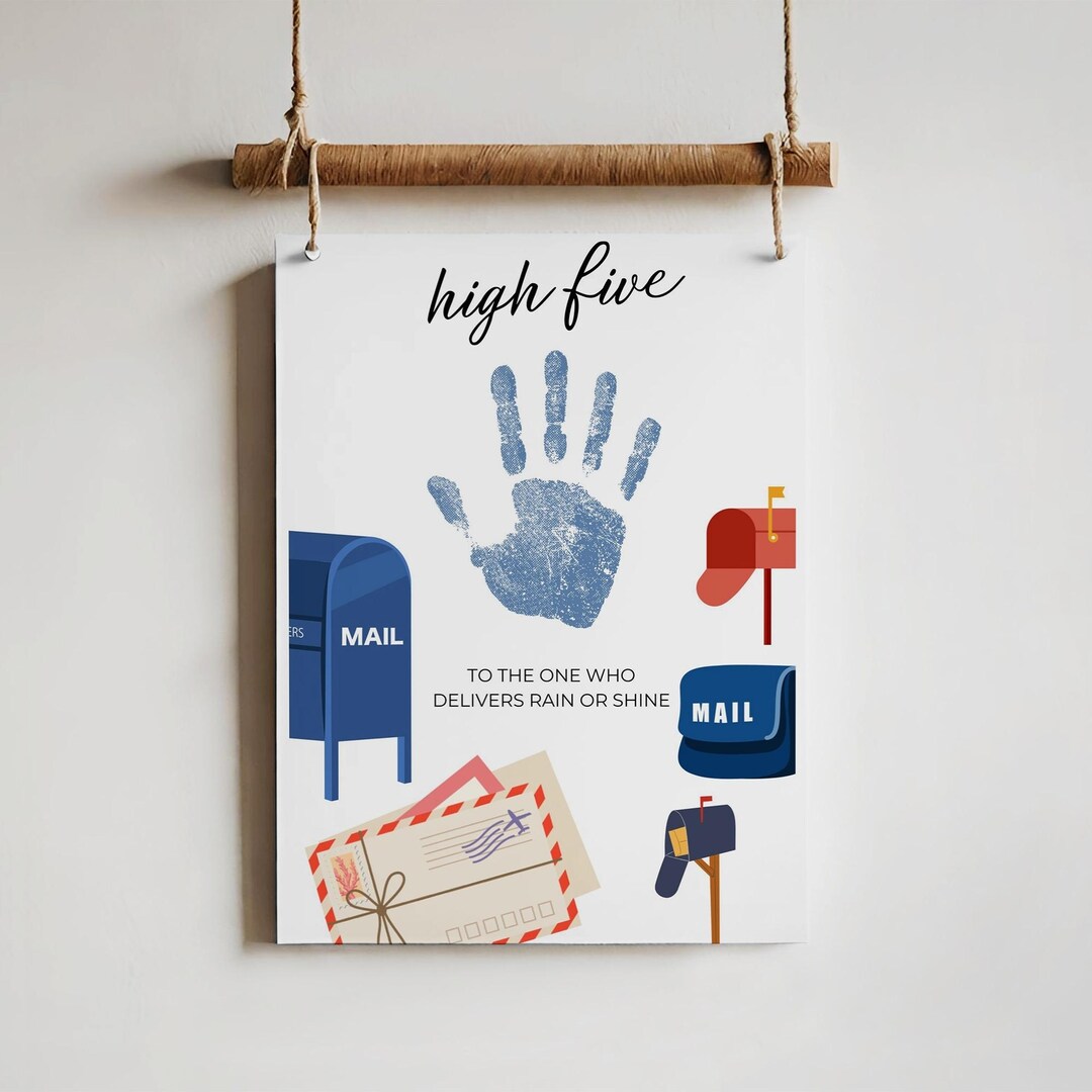 Handprint Craft Mail Carrier Printable, Community Helpers Activities ...