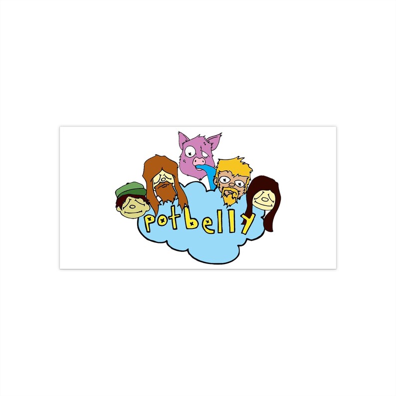 Potbelly Cartoon Character Bumper Sticker, Musical Sticker, Houston ...