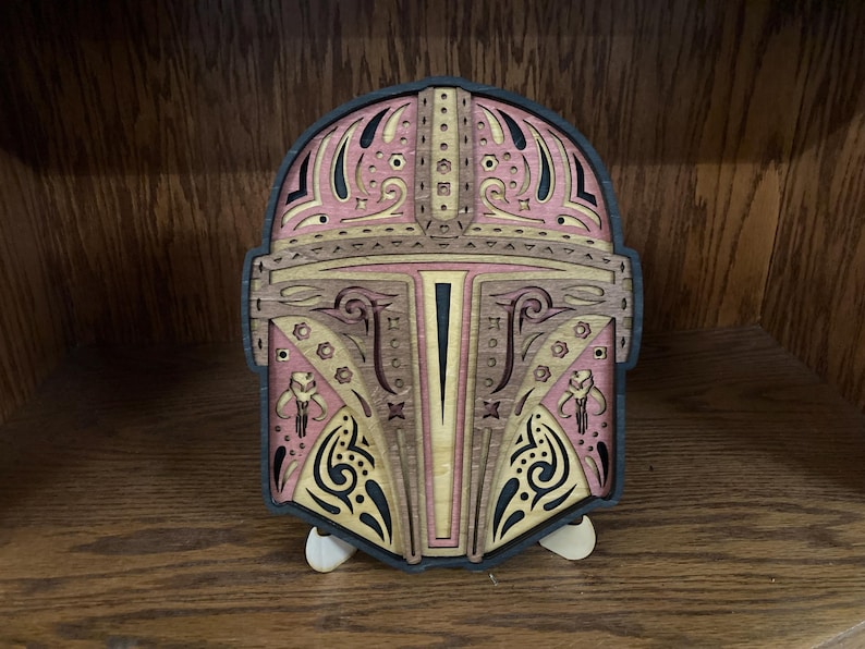 Laser Cut Star Wars Mandalorian Helmet Mandala Wall Art - Etsy