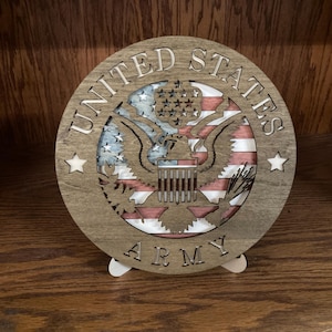 Laser Cut Wooden Army Military Emblem Sign - Etsy