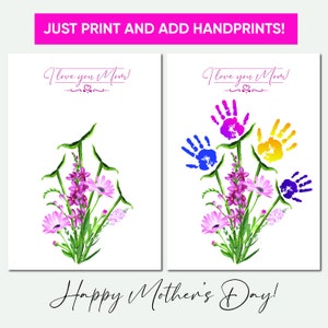 Mothers Day Handprint Printable, Mothers Day Handprint Art Printable ...
