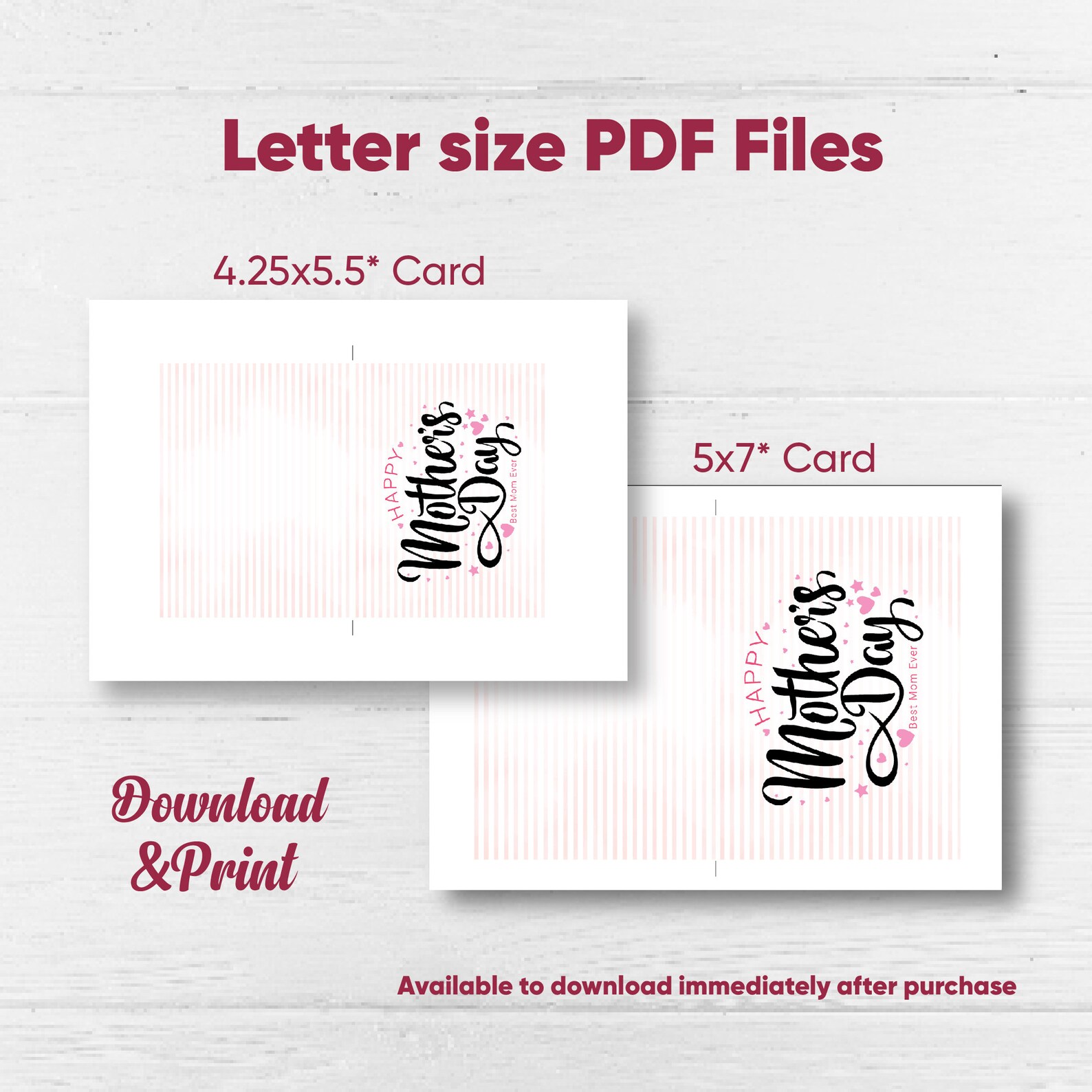 Happy Mother's Day Printable Card Printable Mothers Day - Etsy