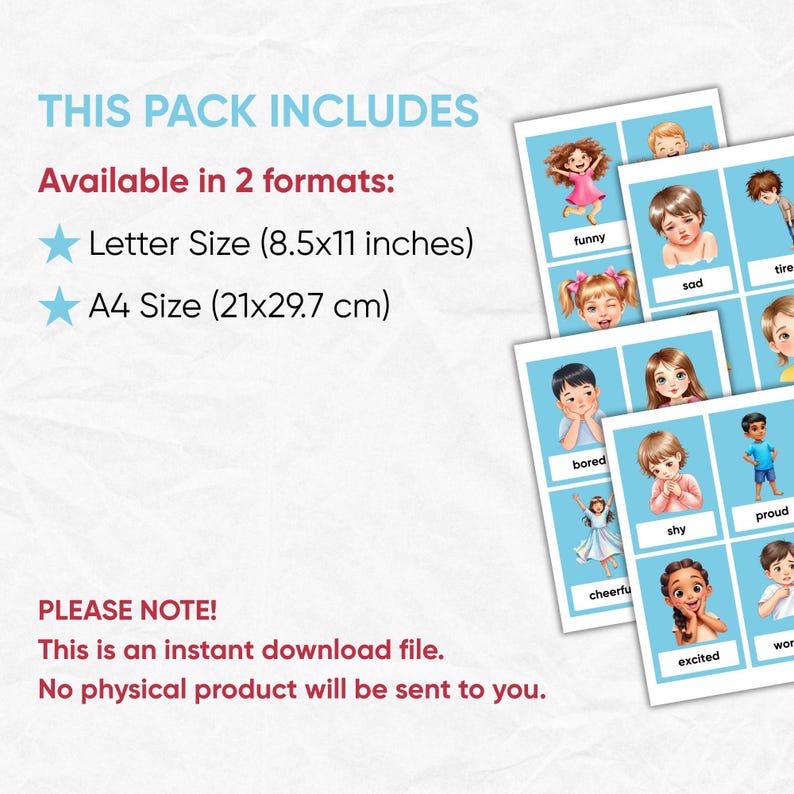 24 Emotion Flashcards Bilingual (english - German) | Feelings Cards for ...