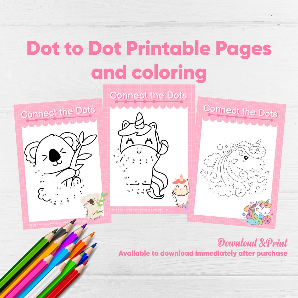 Children Worksheets Printable, Dot to Dot Printable Book for Kids ...