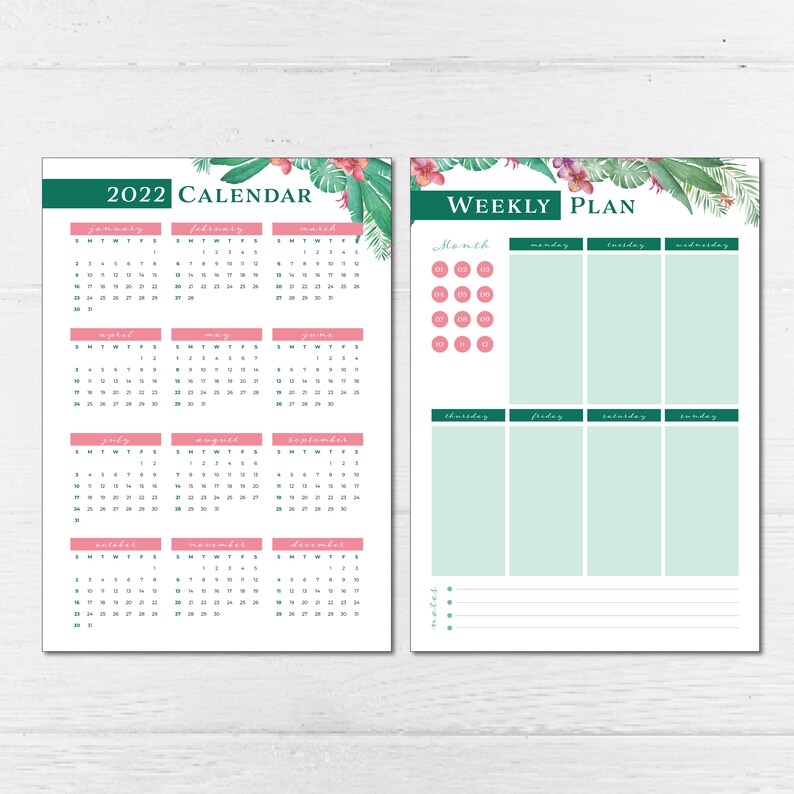 Digital Print Weekly Planner, Planner Dashboards, Monthly Planner 2023 ...