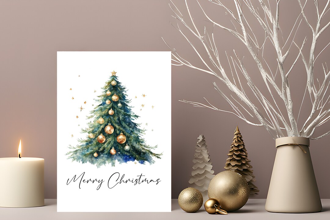 Printable Christmas Tree Card, Printable Christmas Gift Card Holder ...