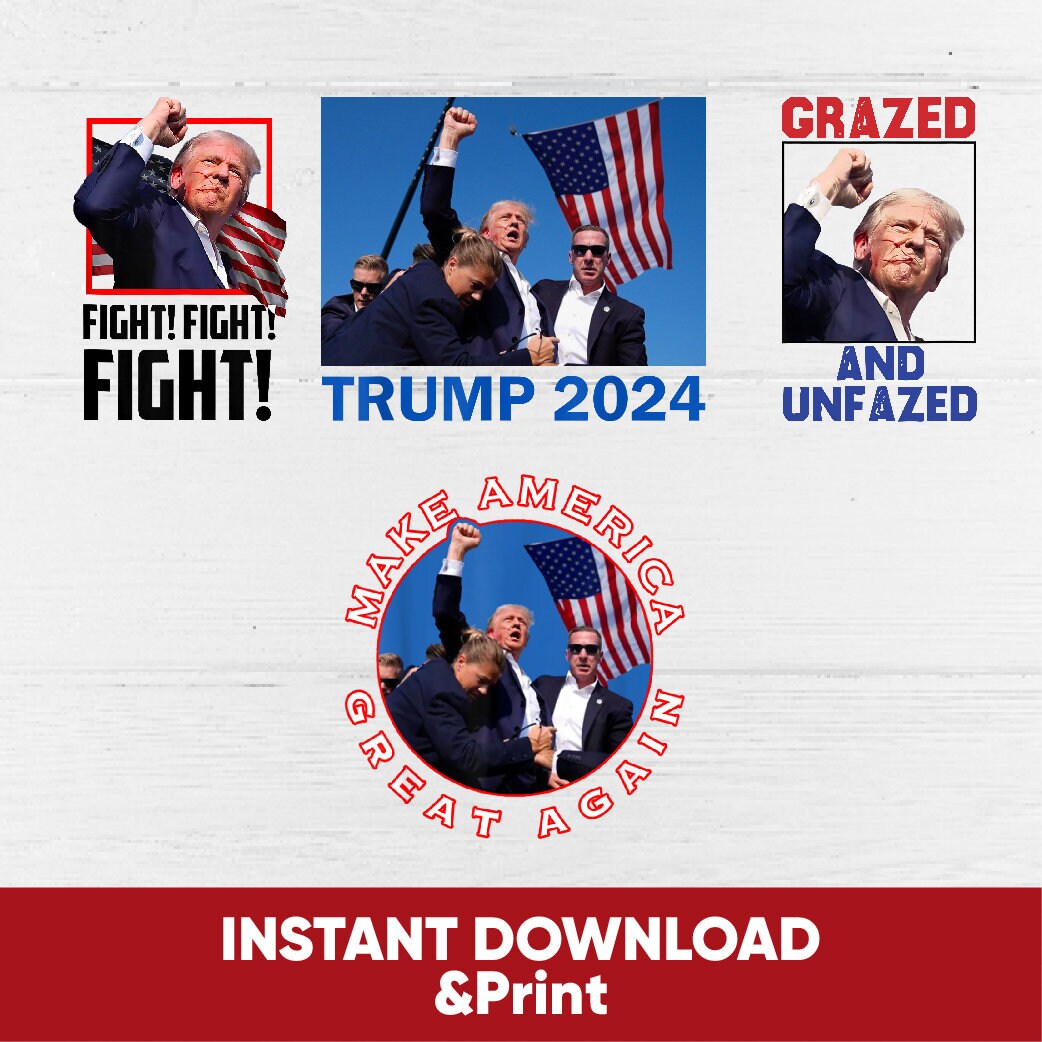 Trump PNG, Trump Shot Png, Trump 2024 PNG, Trump Survived Shooter ...