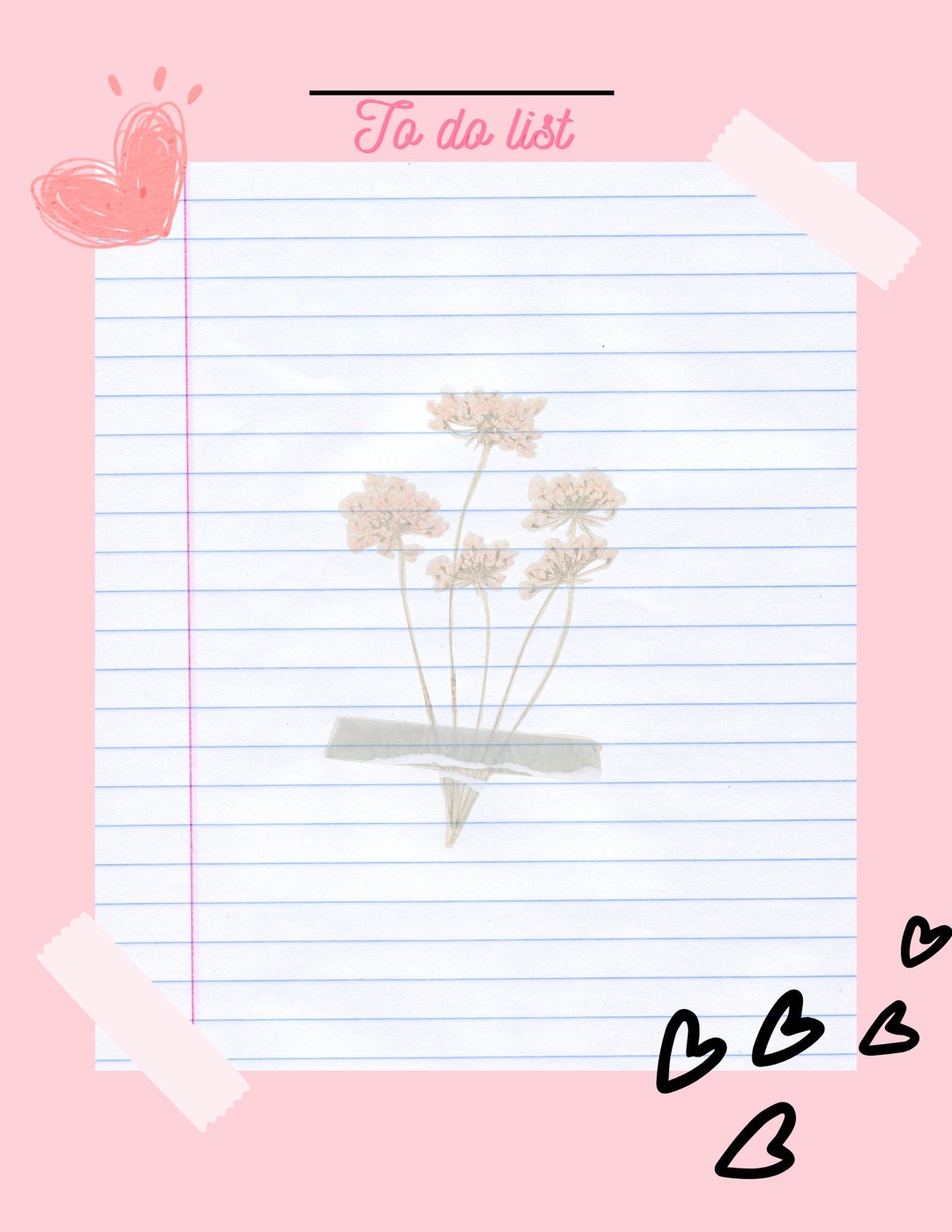 Printable Pink to Do List - Etsy