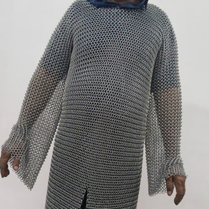 Chain Mail Handcrafted Aluminum Butted Chainmail Hauberk Medieval ...