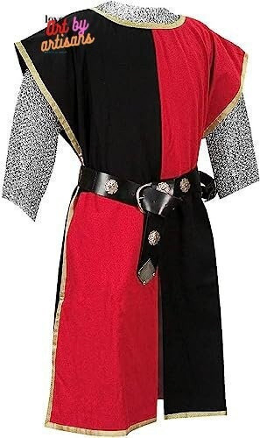 Halloween Costumes Medieval Knight Tunic Multicolored Surcoat Men ...