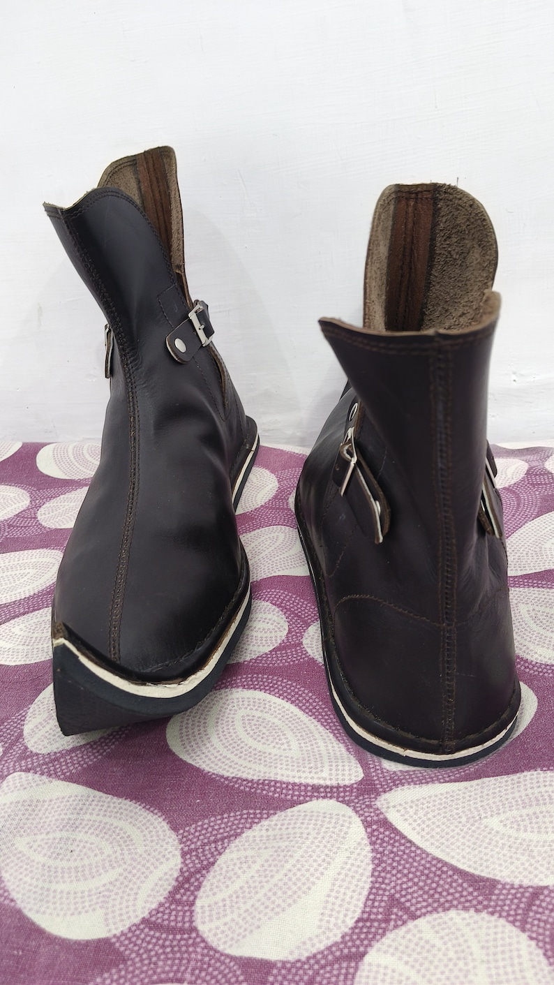 Handmade Leather Pointed Boots Medieval Renaissance Fantasy Cosplay ...