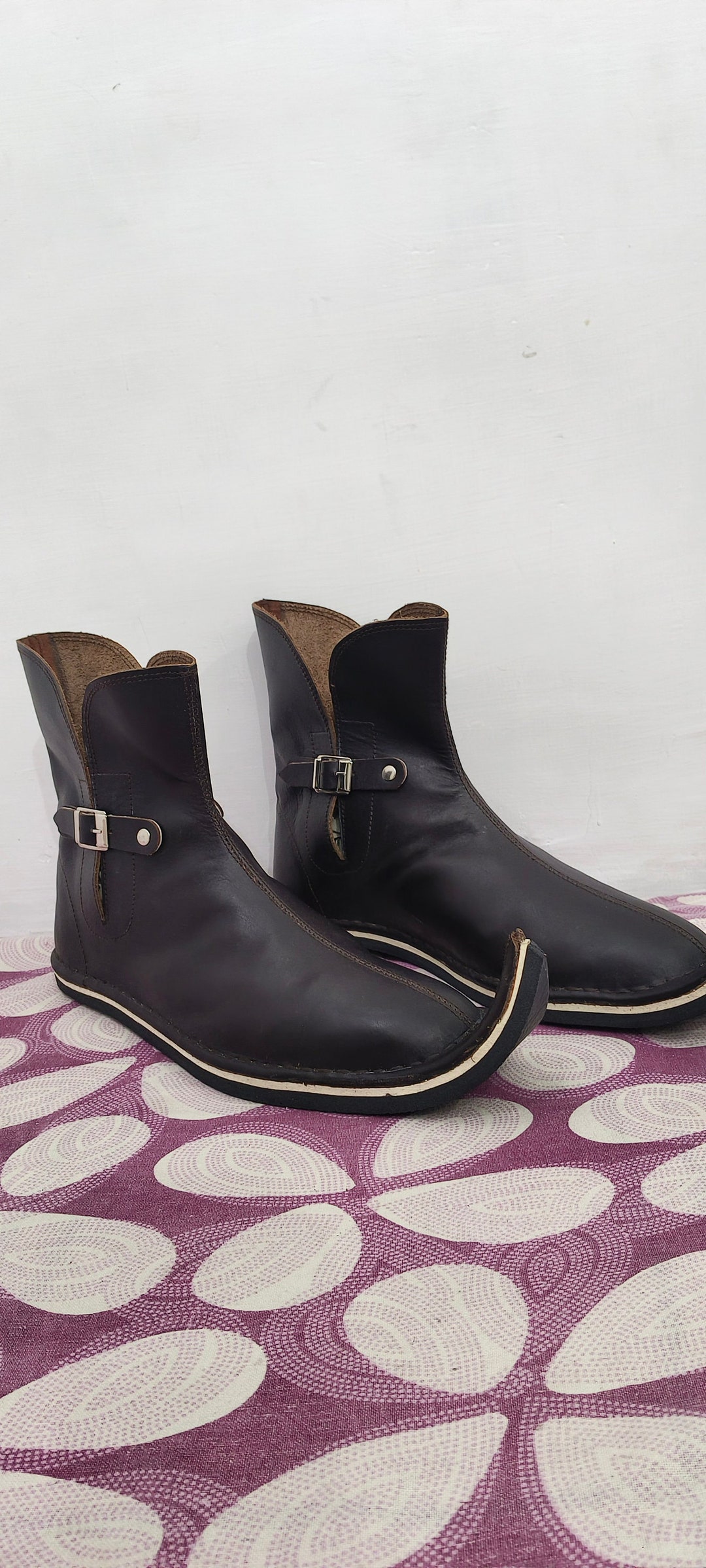 Handmade Leather Pointed Boots Medieval Renaissance Fantasy Cosplay ...