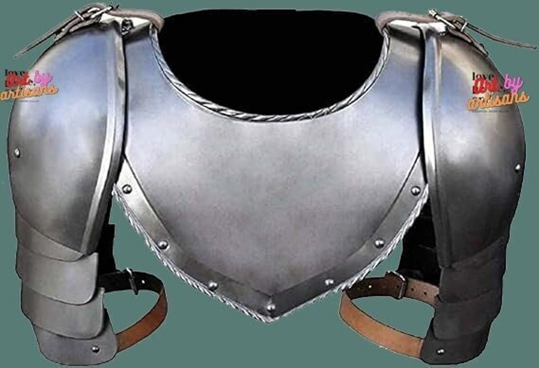 Medieval Armour Iron Gorget Spaulders Arm Shoulder Set - Etsy