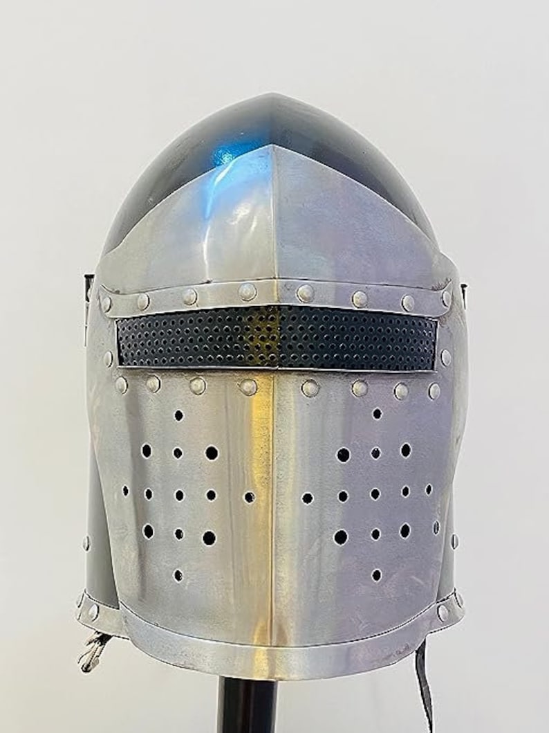 Barbuta Helmet Viking Battle Knight Helmet Armour Medieval Visored ...