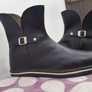 Handmade Leather Pointed Boots Medieval Renaissance Fantasy Cosplay ...