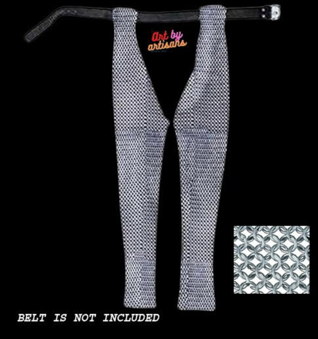 Chain Mail Leggings Medieval Battle Ready Chausses Chainmail Zinc Armor ...