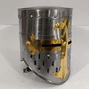 Handmade Knights Templar Helmet Knight Fantasy Cosplay Halloween ...