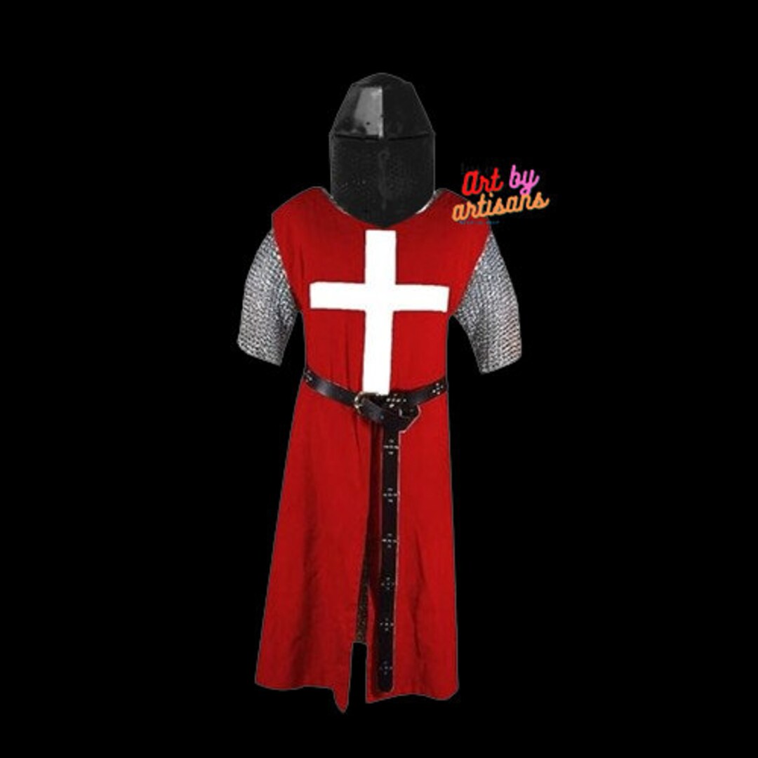 Medieval Tunic Knights Templar Cosplay Fantasy Reenactment Halloween ...
