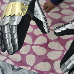 Medieval Gauntlets Metal & Brass Halloween Cosplay Costume Gloves - Etsy