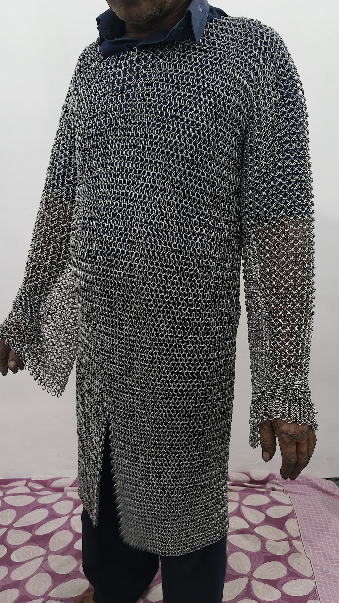 Chain Mail Handcrafted Aluminum Chainmail Hauberk Medieval Costume SCA ...