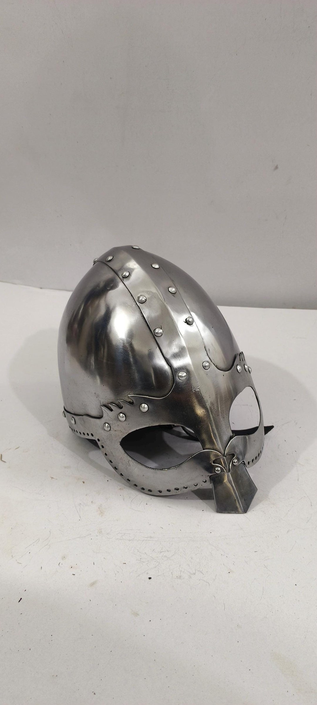 Handcrafted Medieval Vikings Helmet Metal Vikings Halloween Gothic ...