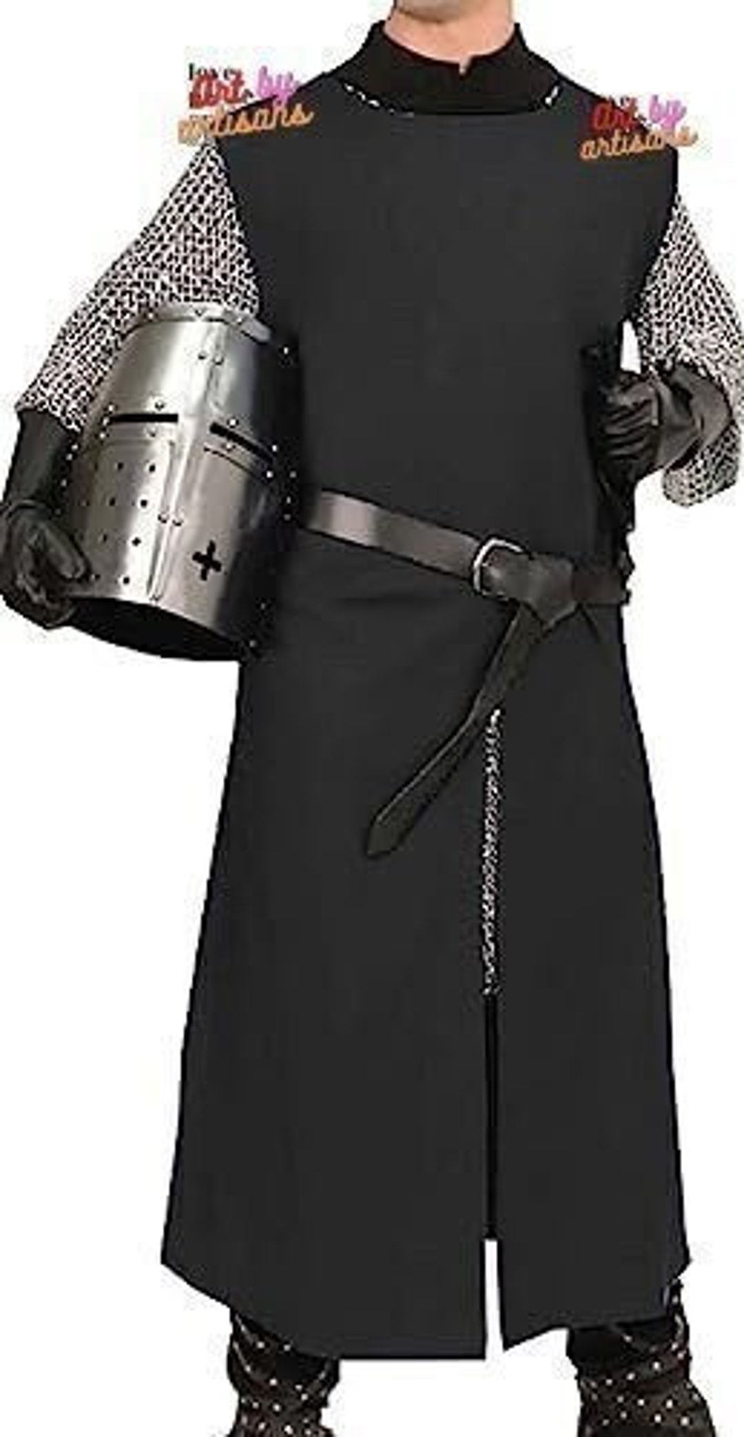 Medieval Knight Men Cotton Tunic Renaissance Halloween Fantasy Cosplay ...