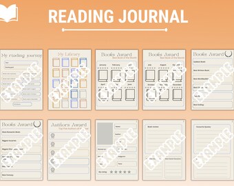 Printable Reading Journal, Print Template Reading Diary, Reading ...