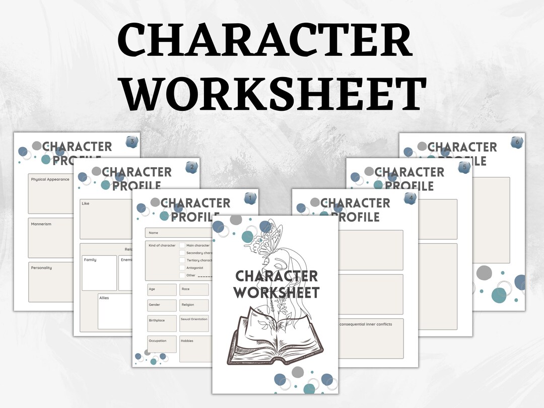 Character Worksheet - Etsy