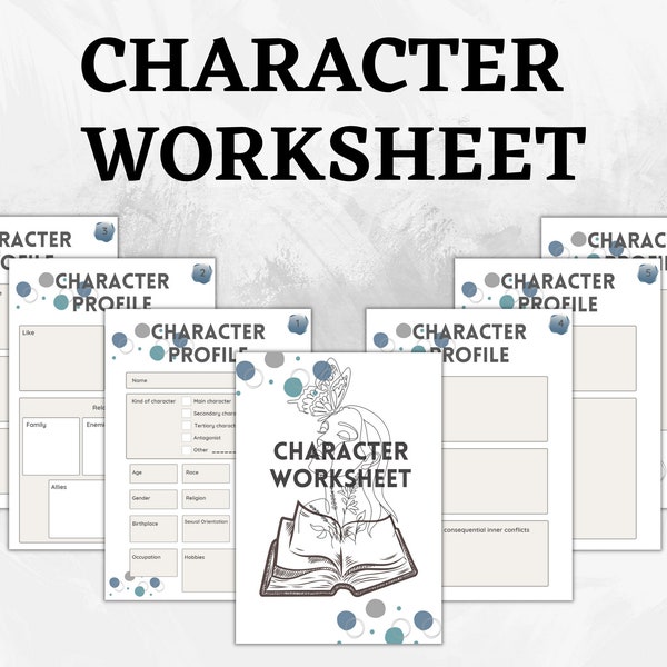 Character Worksheet - Etsy