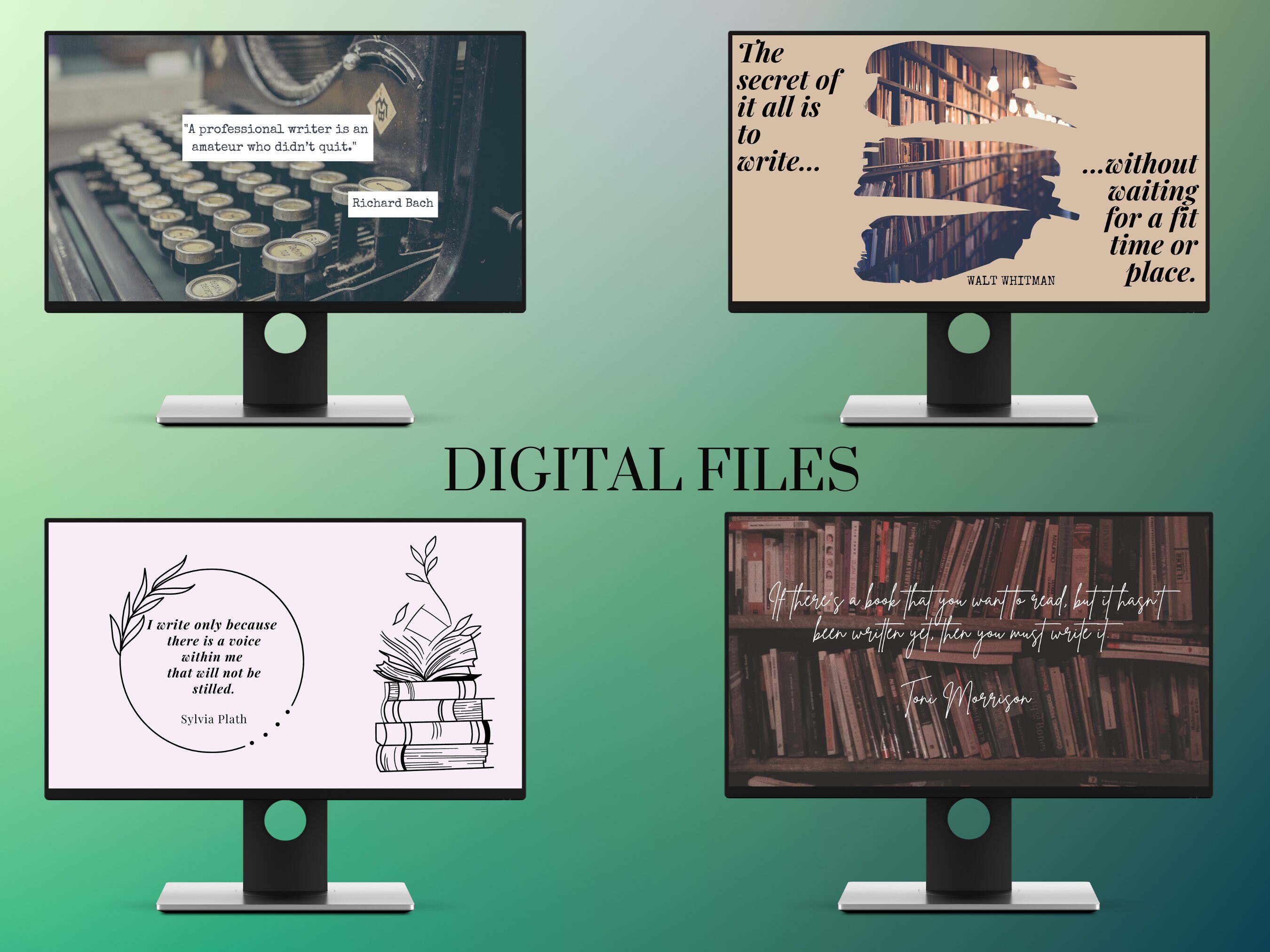 Five Desktop Wallpapers With Inspirational Quotes for Writers - Etsy