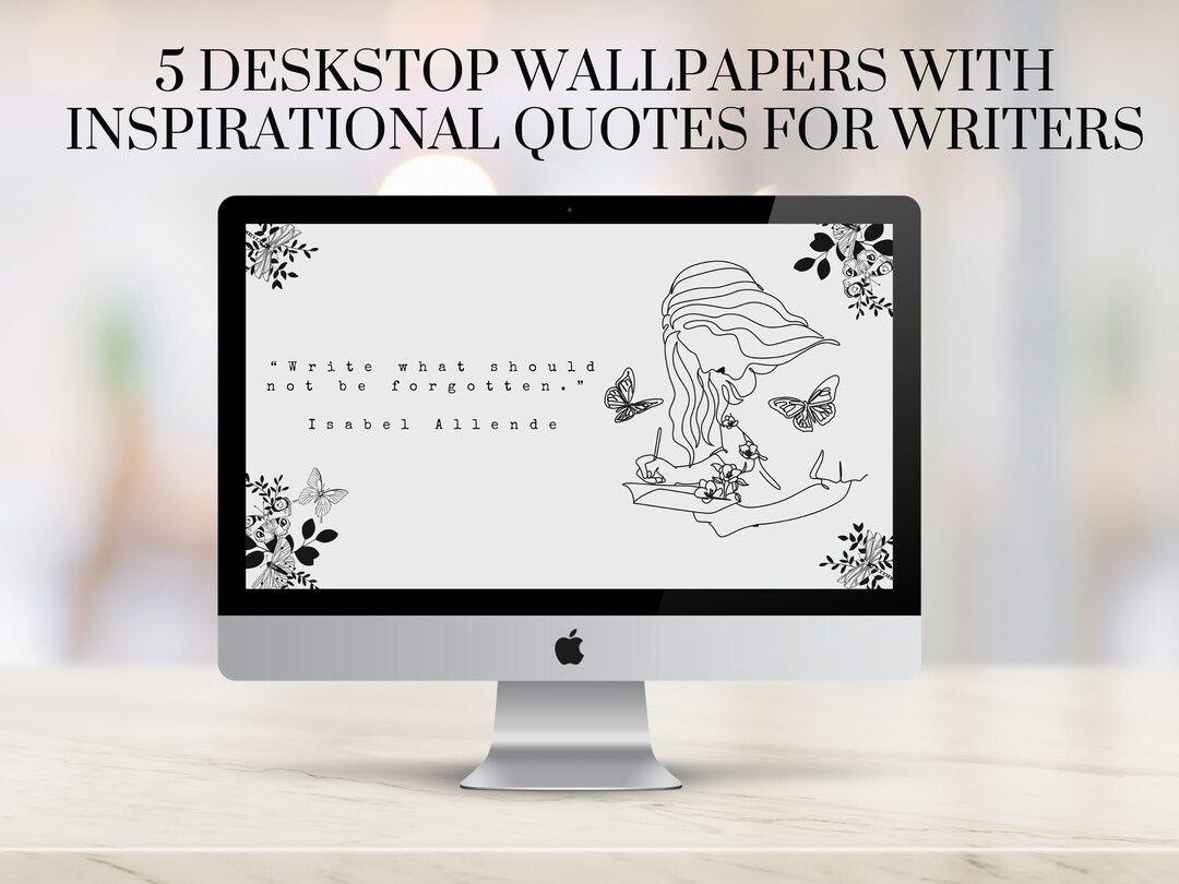 Five Desktop Wallpapers With Inspirational Quotes for Write - Etsy