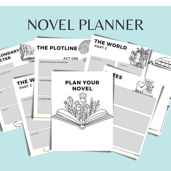 Novel Planner - Etsy