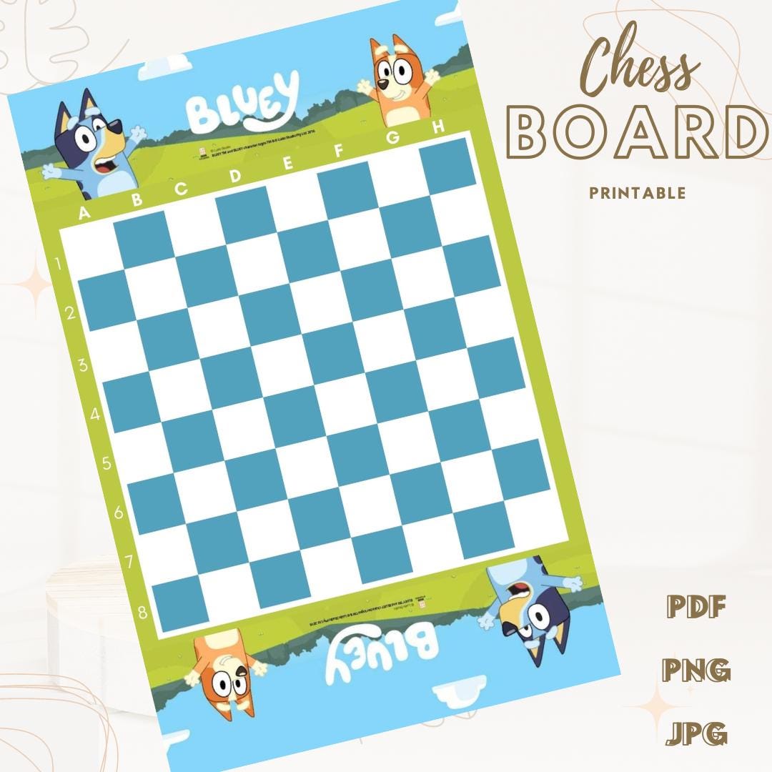 Children Printable Chess Board - Etsy