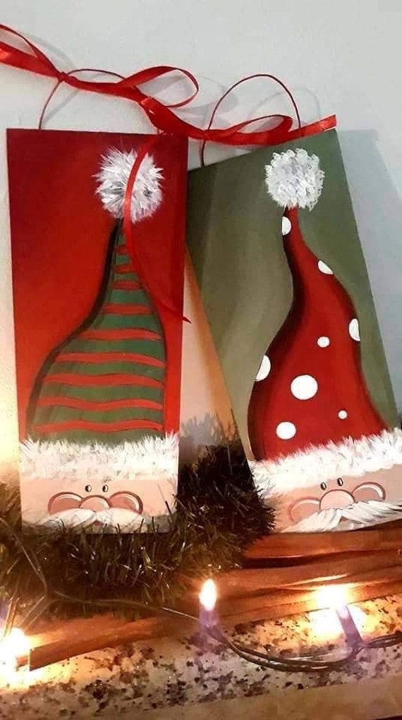 Hand Painted Santa Claus Acrylic Colours on Wood - Etsy
