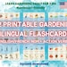 Gardening Flashcards With Action Verbs, Montessori Educational ...