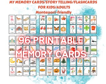 96 Flashcards Linking Memory Game Memory Game Story Telling. - Etsy
