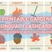 Gardening Flashcards With Action Verbs, Montessori Educational ...
