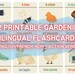 Gardening Flashcards With Action Verbs, Montessori Educational ...