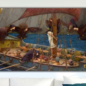 John William Waterhouse Ulysses and the Sirens 1891 Canvas Print Wall Art,waterhouse Print ...