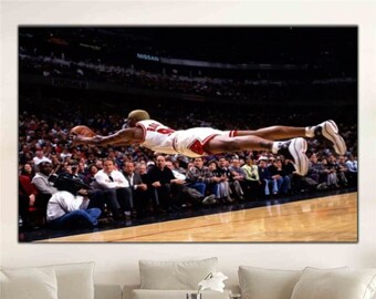 Nba Flying Man Art - Etsy