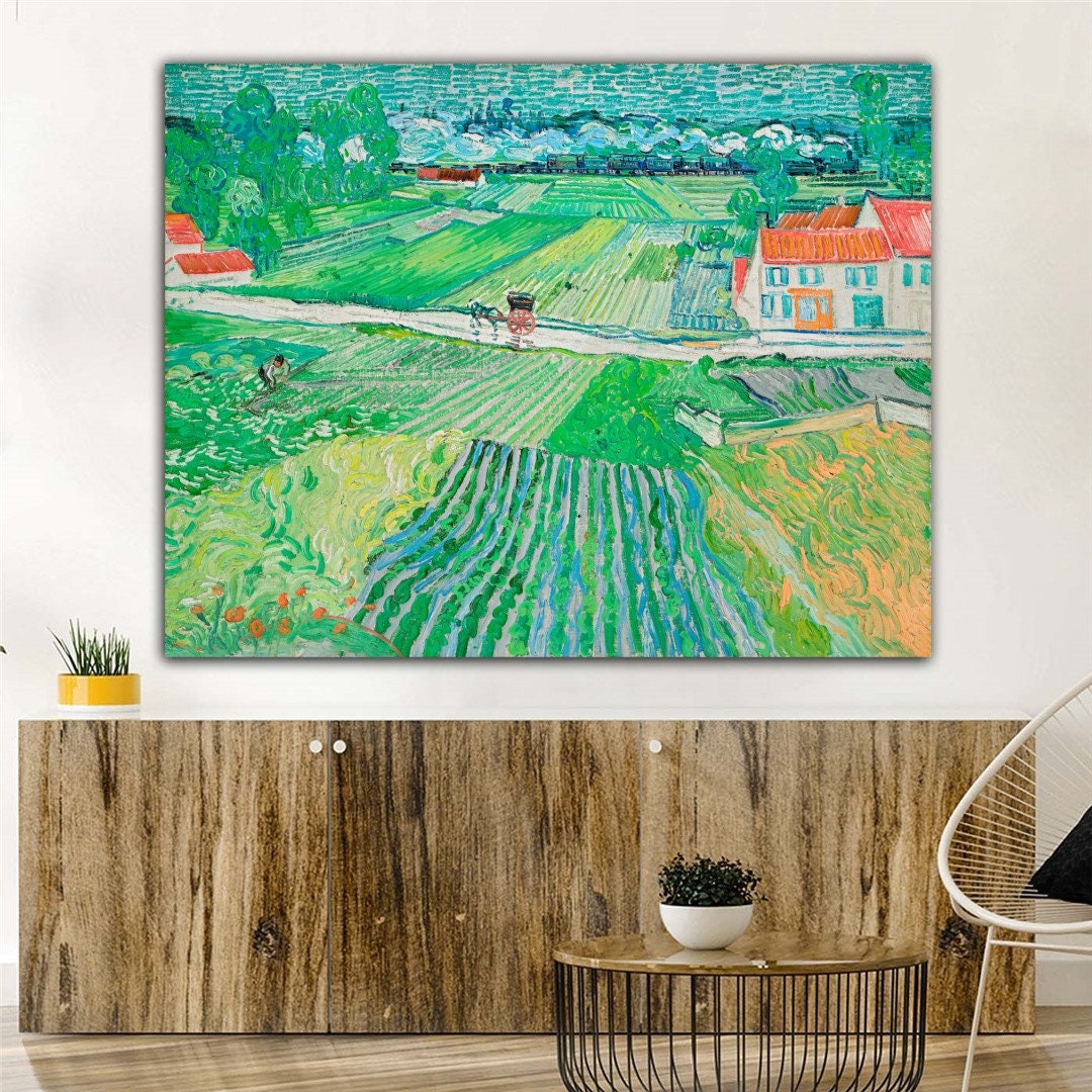 Van Gogh Landscape With a Carriage and a Train 1890 Canvas Print Wall ...