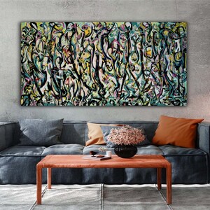 Jackson Pollock Mural 1943 Canvas Print Wall Art, Pollock Poster ...
