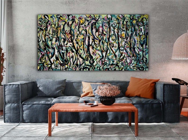 Jackson Pollock Mural 1943 Canvas Print Wall Art Pollock - Etsy