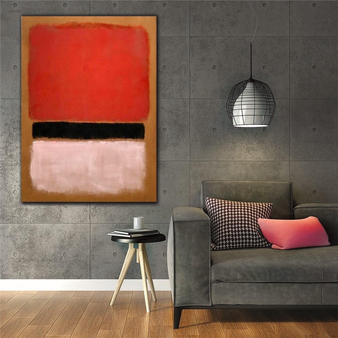 Mark Rothko Red Black White Canvas Print Wall Artmark Rothko - Etsy