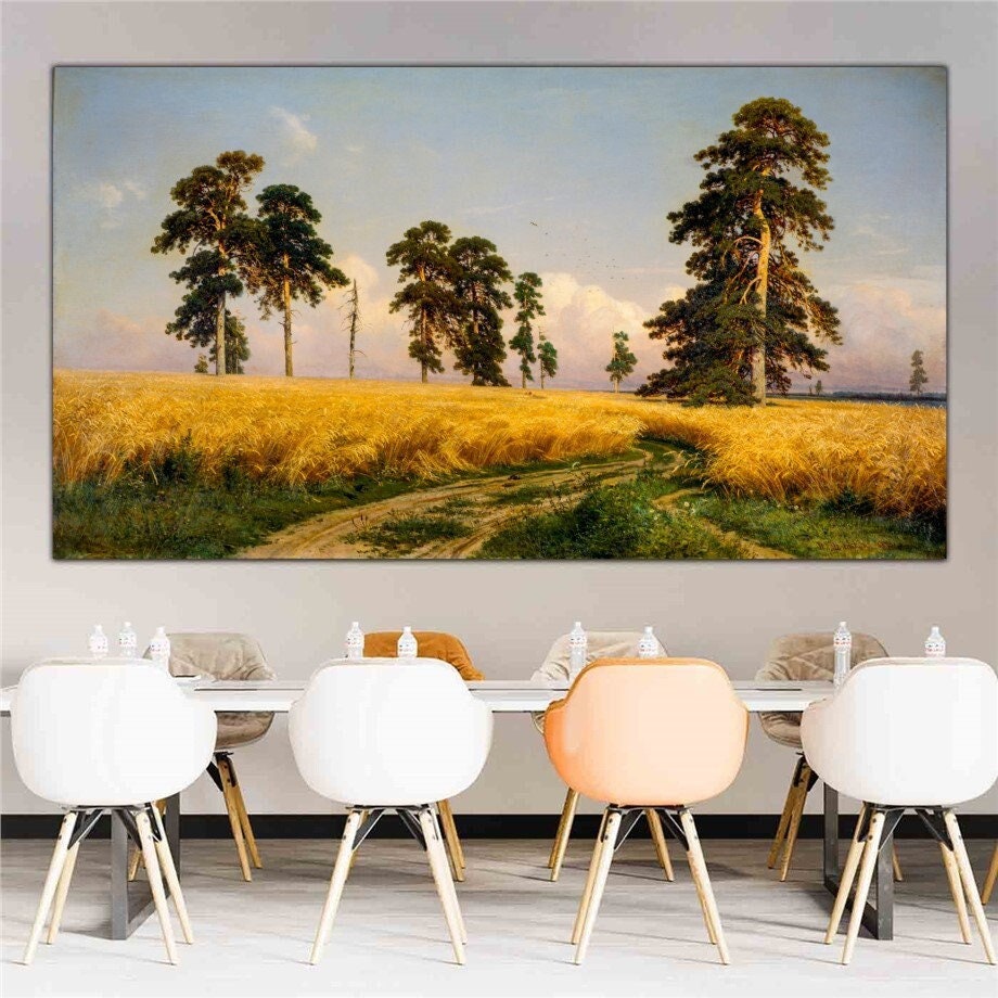 Ivan Shishkin Rye Fields 1878 Canvas Print Wall Artshishkin - Etsy