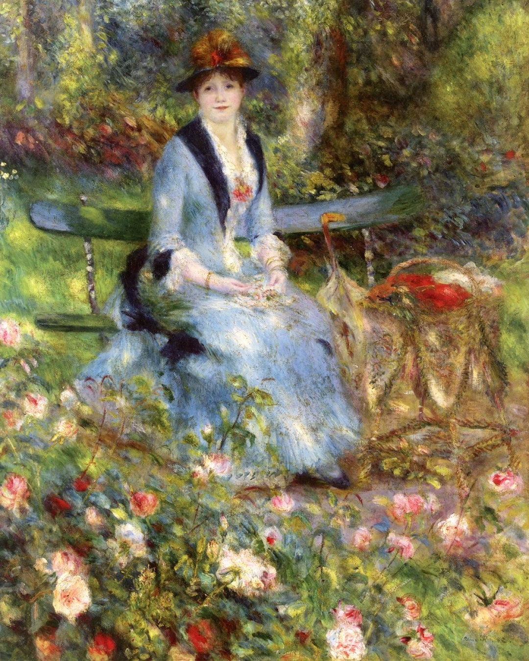 Pierre-auguste Renoir Dans Les Roses 1882 Canvas Print Wall Art,renoir ...