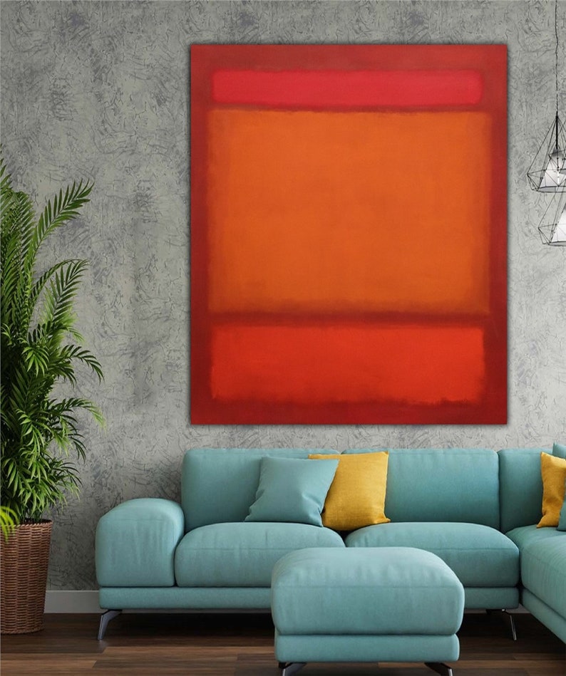 Mark Rothko Red Orange on Red 1962 Canvas Print Wall Art,rothko Poster ...