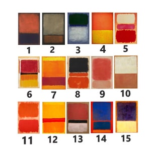 Custom Set of 3 Mark Rothko Canvas,create Your Own Set by Choosing 3 of ...