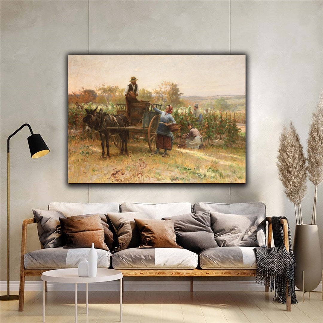 Adrien Moreau the Grape Harvest 1906 Canvas Print Wall Art,moreau ...